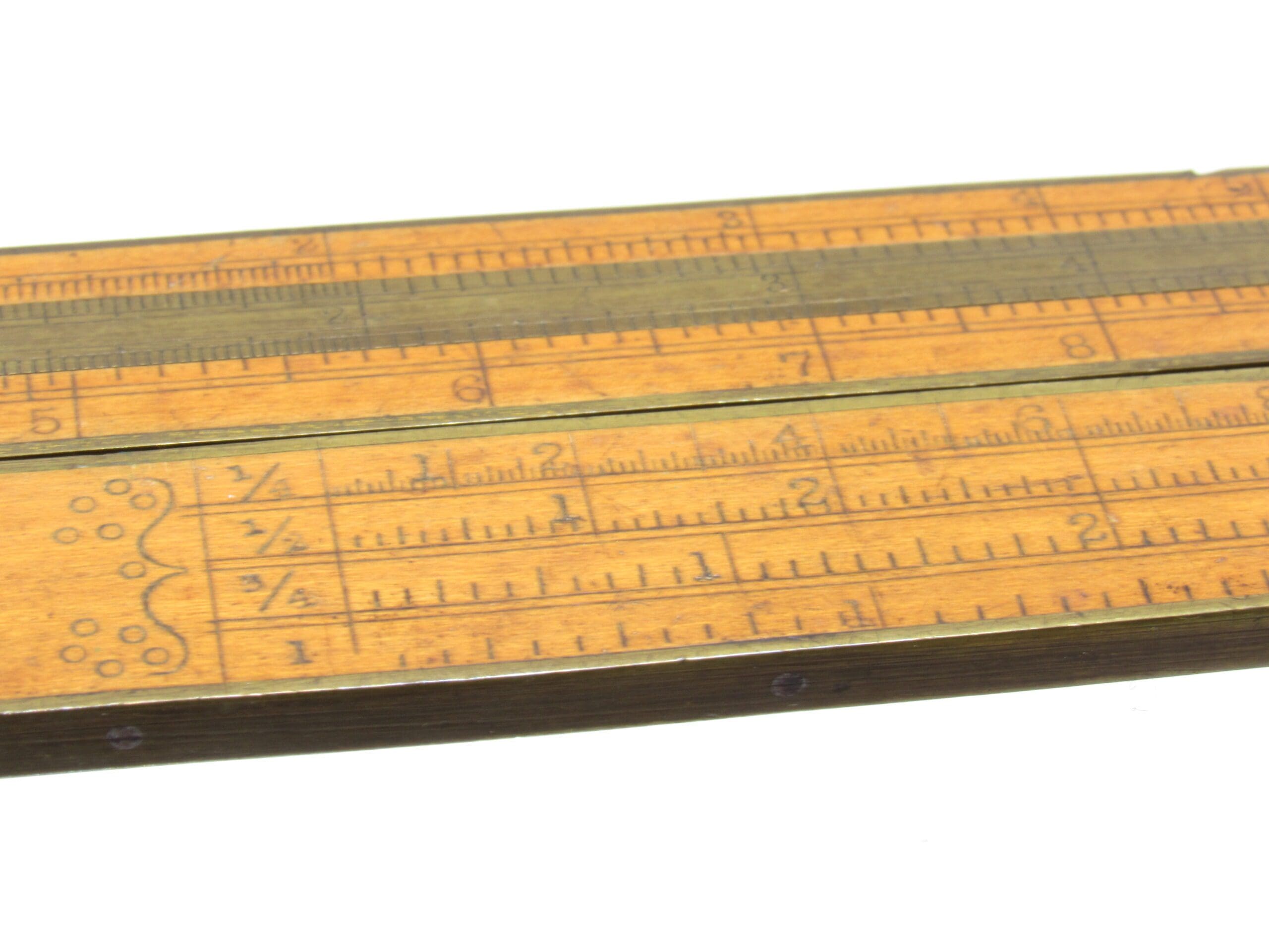 Extra Nice Stanley # 15 Carpenters Sliding Rule With Gunter's Scale and ...