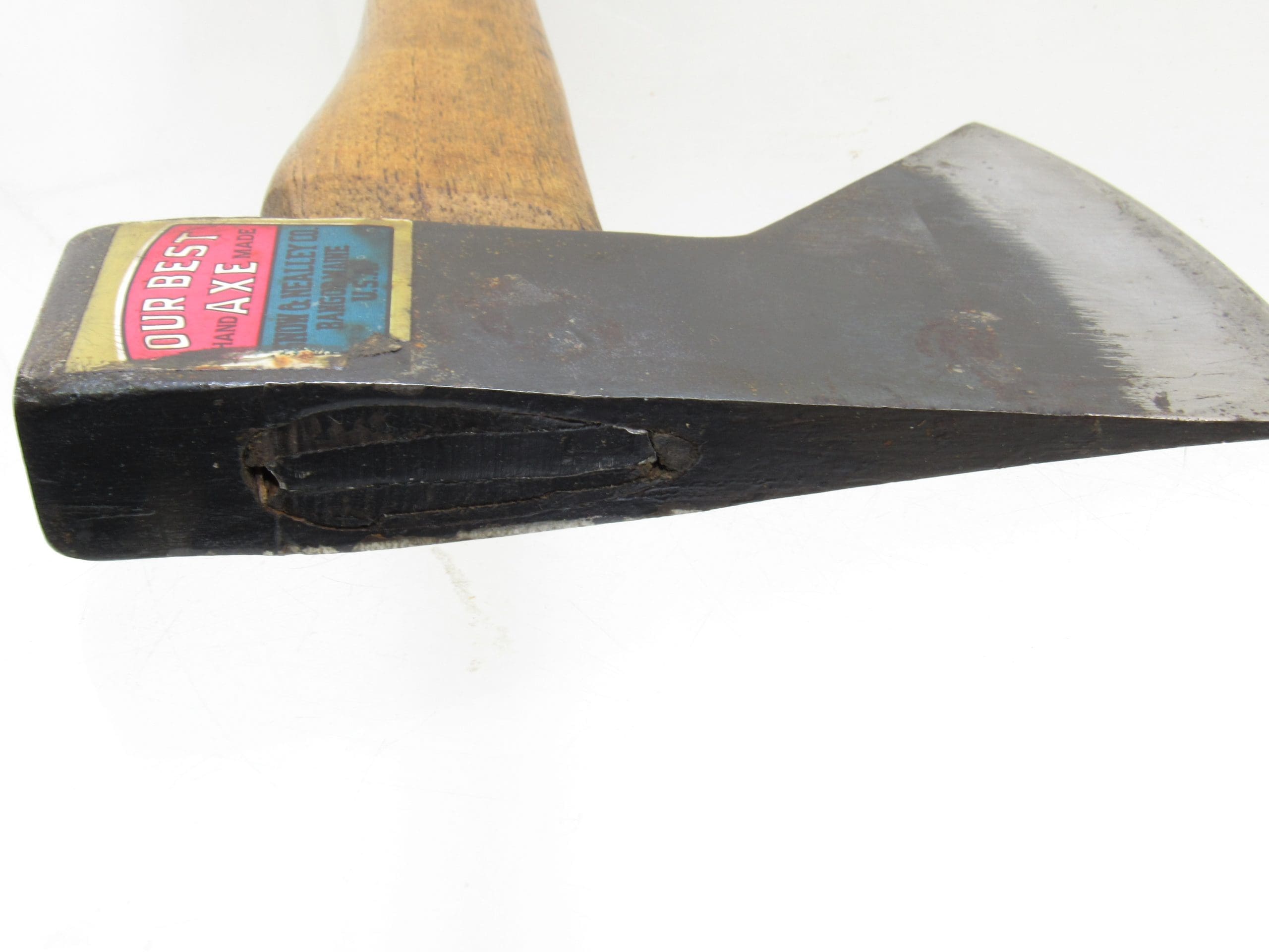 Fine Snow Nealley Hudson Bay Axe With Label and Proper Marked Sheath ...