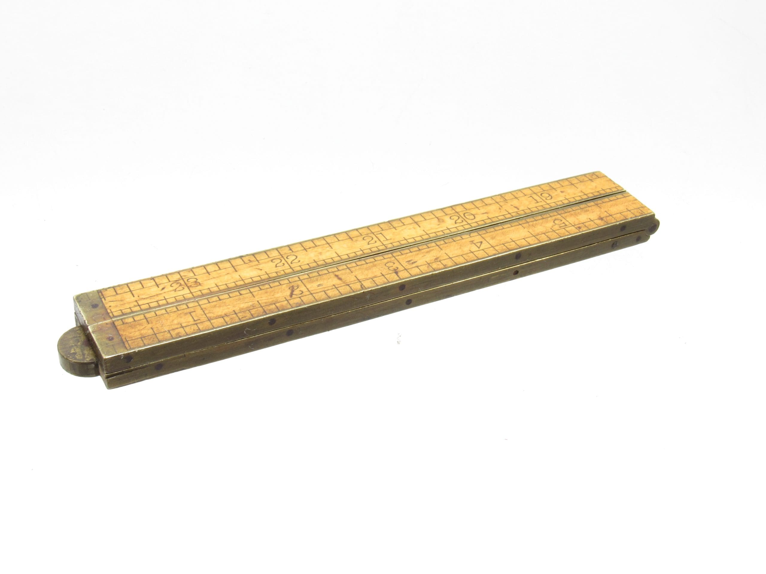 Winchester # 9562 Fully Brass Bound 4 Fold 2 Foot Folding Rule ...