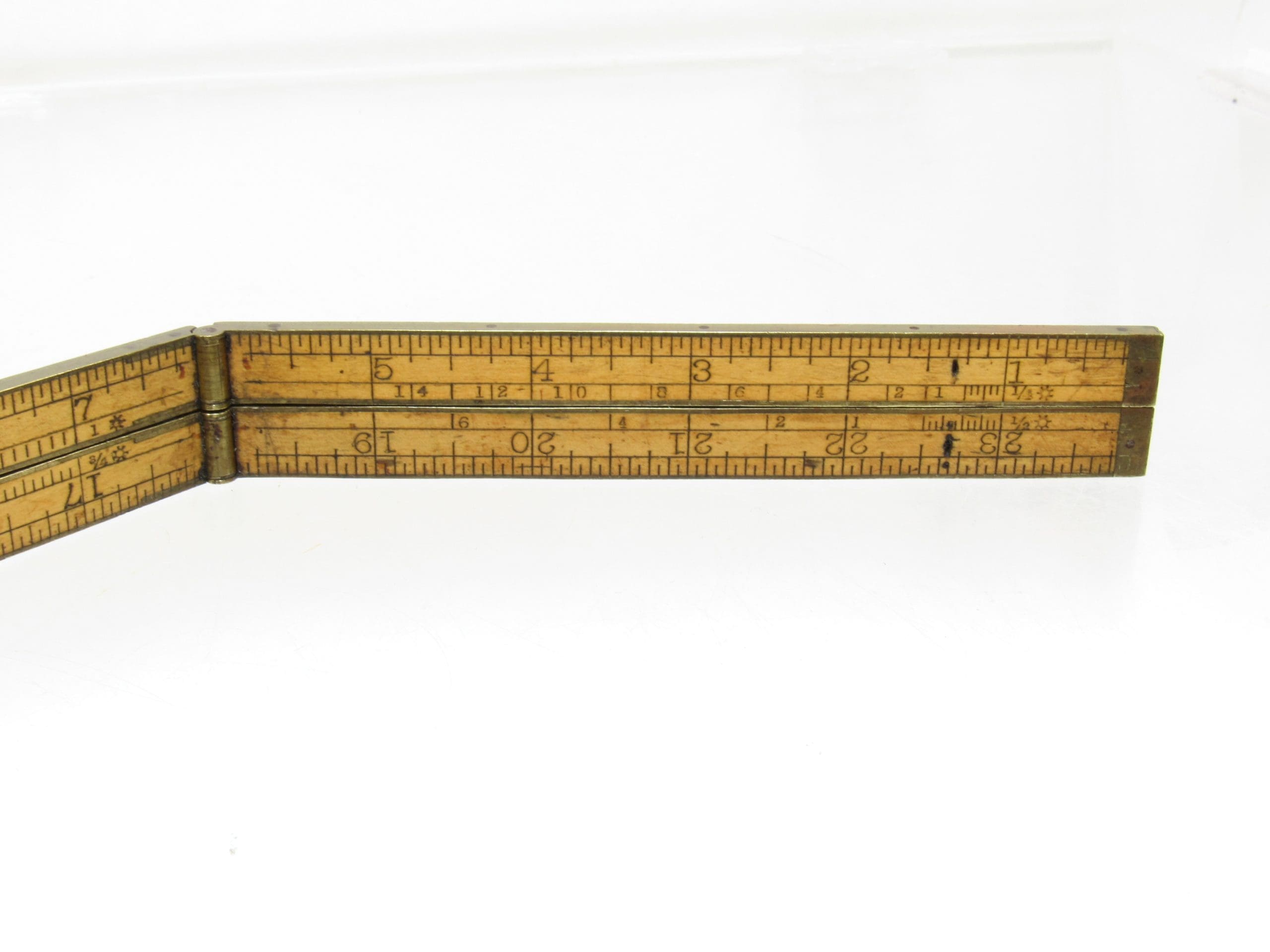 Winchester # 9562 Fully Brass Bound 4 Fold 2 Foot Folding Rule ...