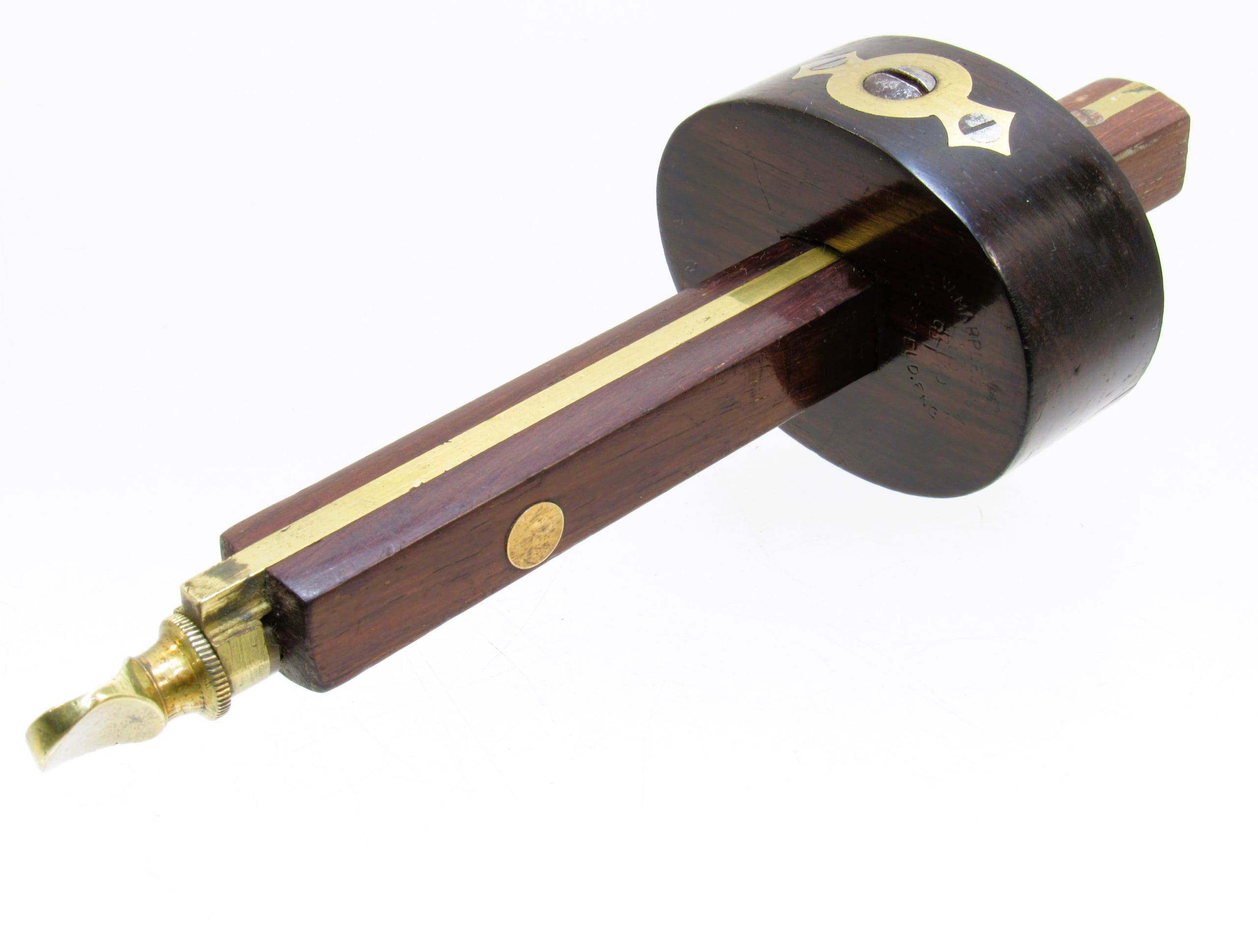 Superb Marples Brass & Rosewood Oval Head Marking / Mortise Gauge With ...