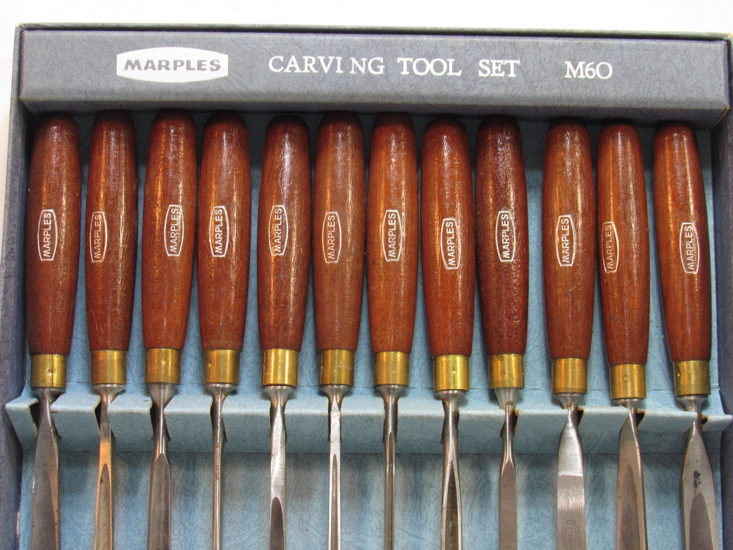 Fine Set Of 12 Marples M60 Carving Chisel Set In Original Box - Michael ...