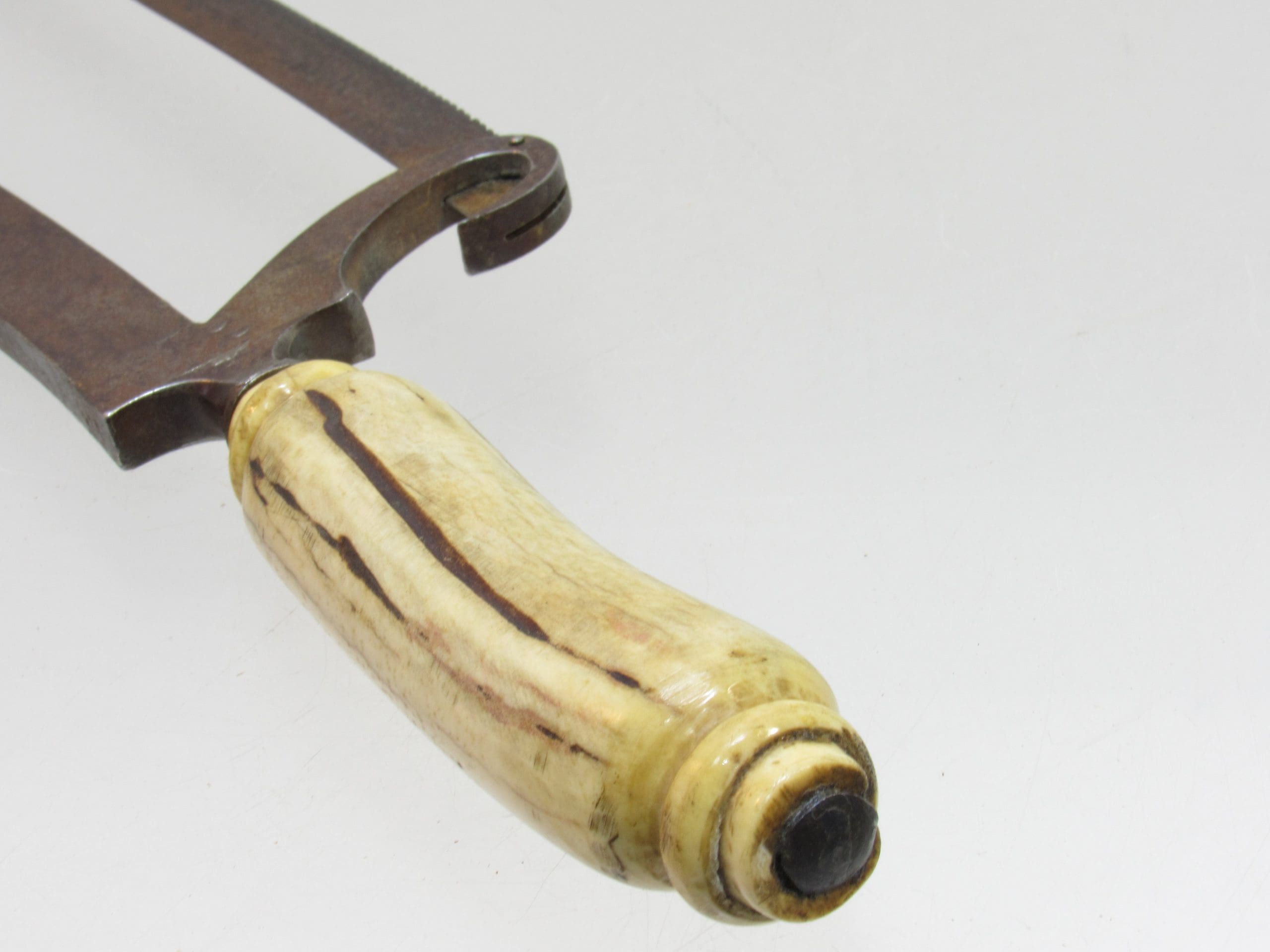 Amazing Very Early Fancy Lancashire Pattern Saw With Rare Bone Handle ...