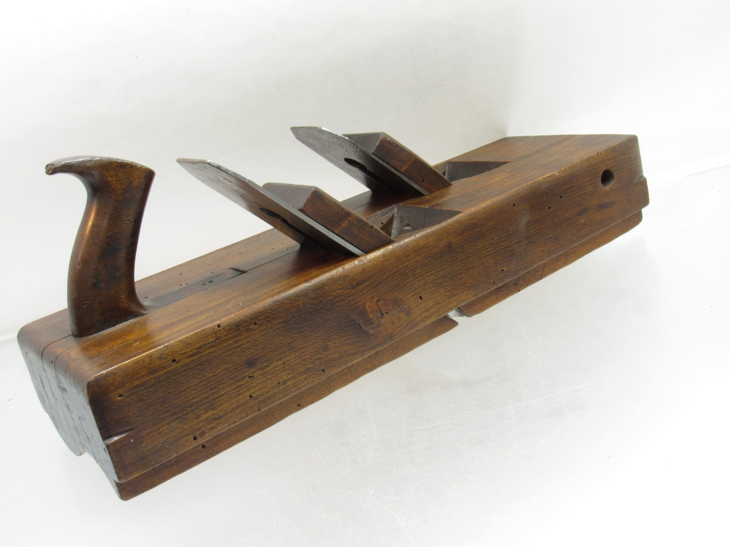 Massive Double Iron 5 7/8" Wide Crown Molding Plane Marked W H Pond New ...