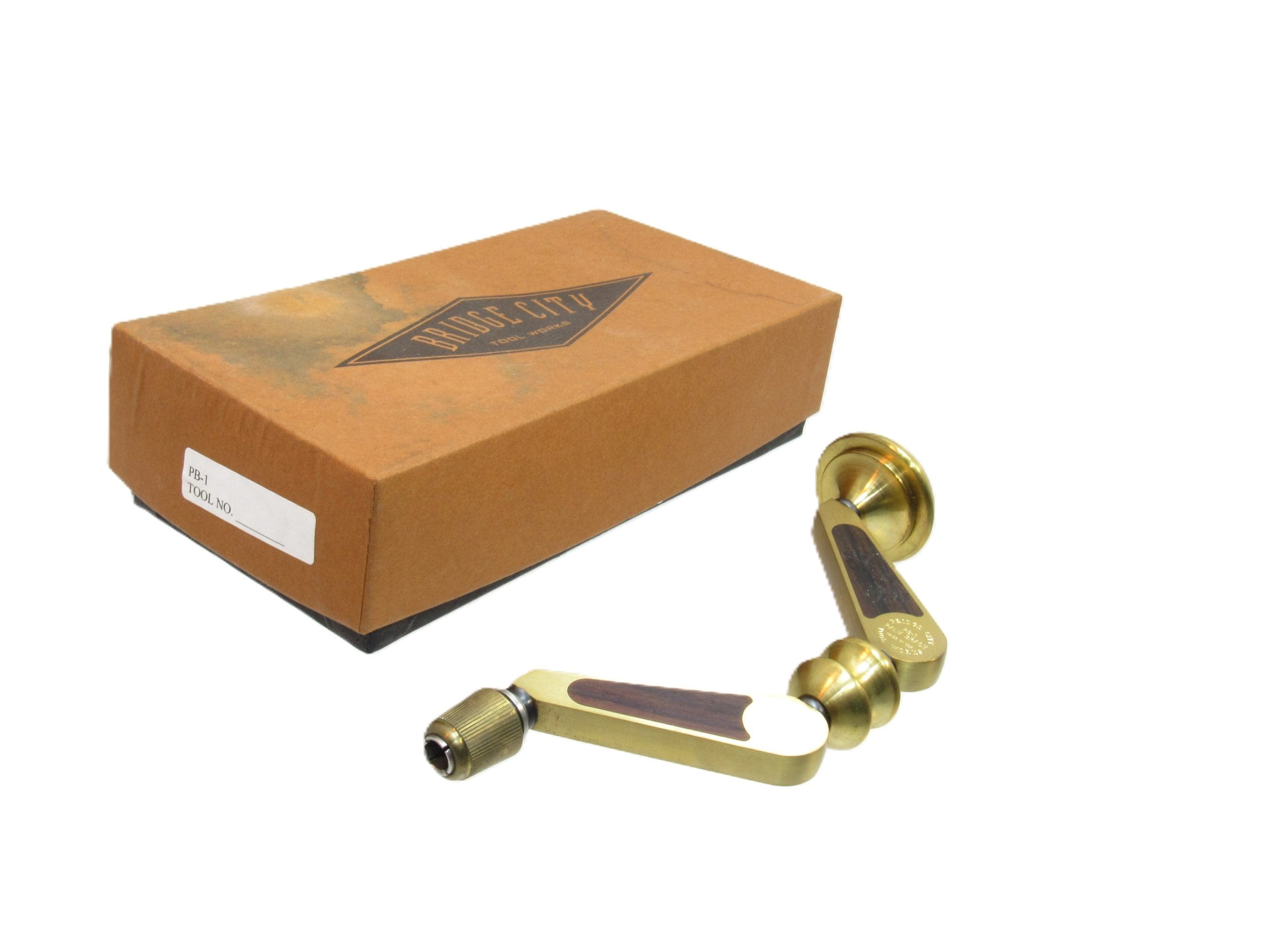 Minty In Box Bridge City Tool PB-1 Palm Brace Rosewood & Brass Made In ...